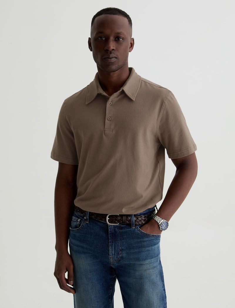 Men Bryce Polo Soft Mushroom at AG Jeans Official Store