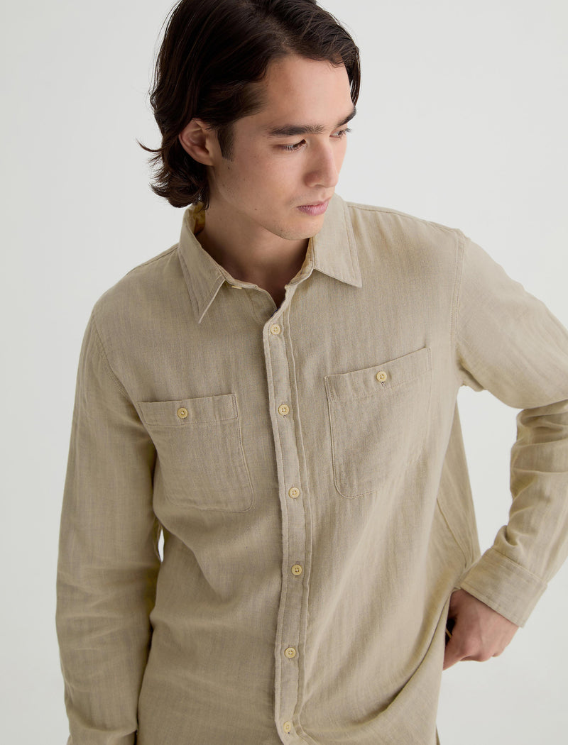 Men Wayne Work Shirt Khaki Sand at AG Jeans Official Store