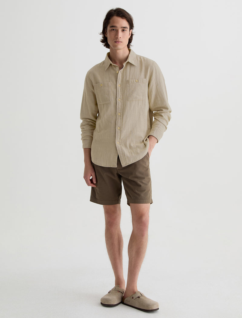 Men Wayne Work Shirt Khaki Sand at AG Jeans Official Store