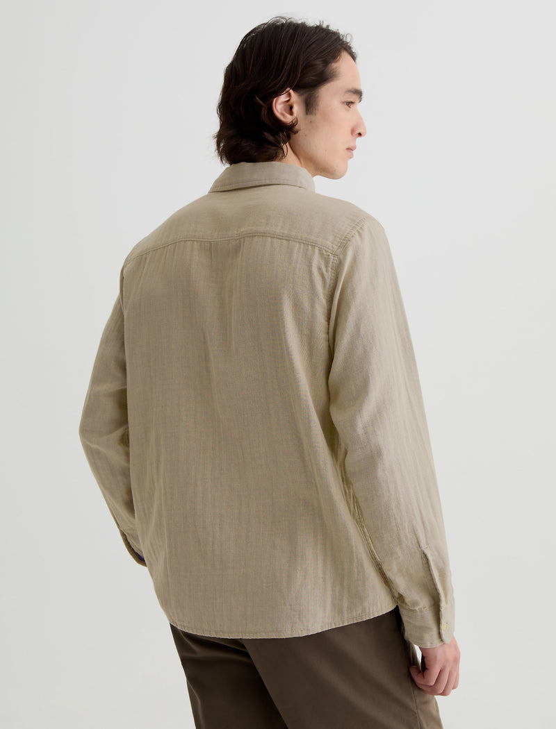 Men Wayne Work Shirt Khaki Sand at AG Jeans Official Store