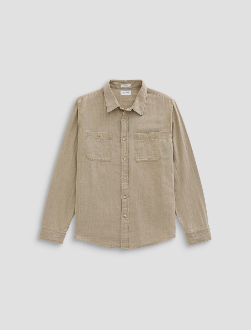 Men Wayne Work Shirt Khaki Sand at AG Jeans Official Store