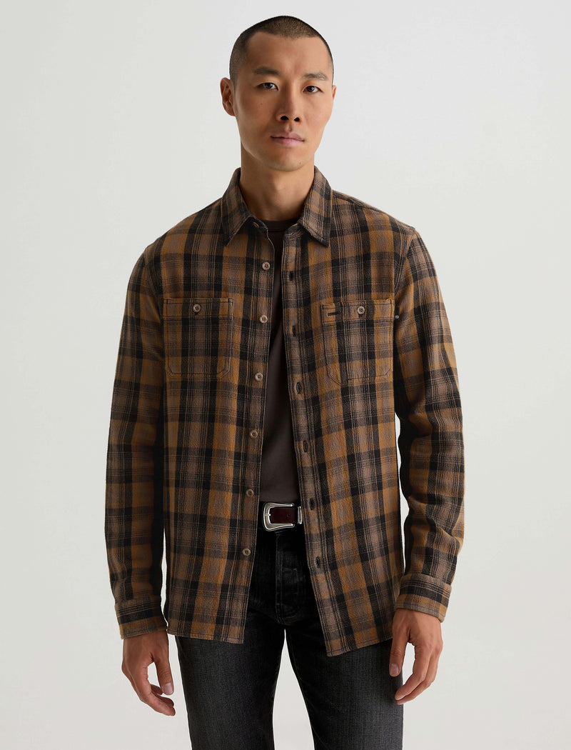 Men Mason Work Shirt Yellow Multi at AG Jeans Official Store
