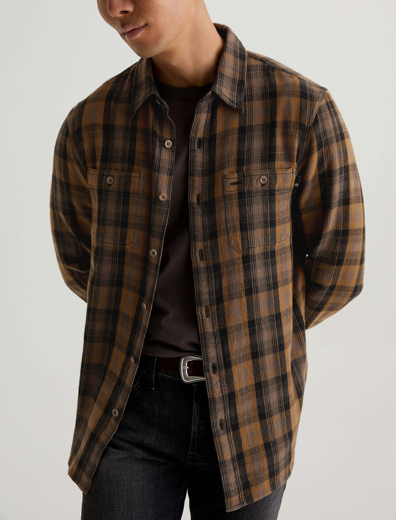 Men Mason Work Shirt Yellow Multi at AG Jeans Official Store