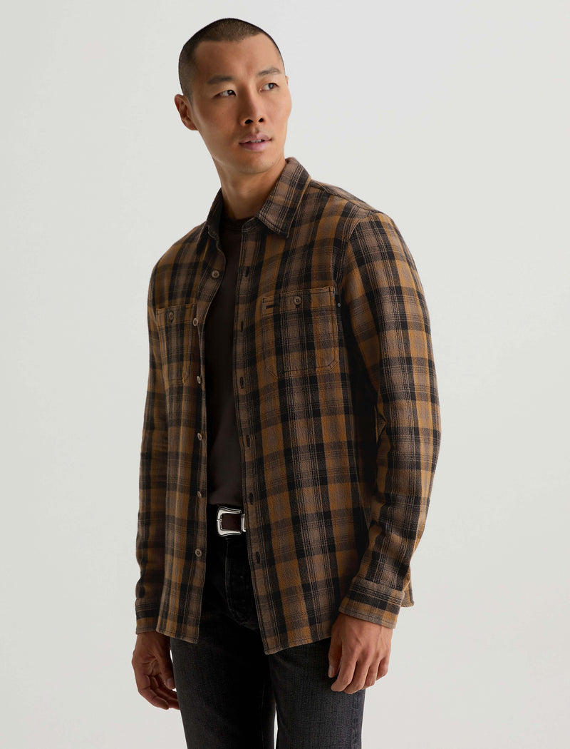 Men Mason Work Shirt Yellow Multi at AG Jeans Official Store