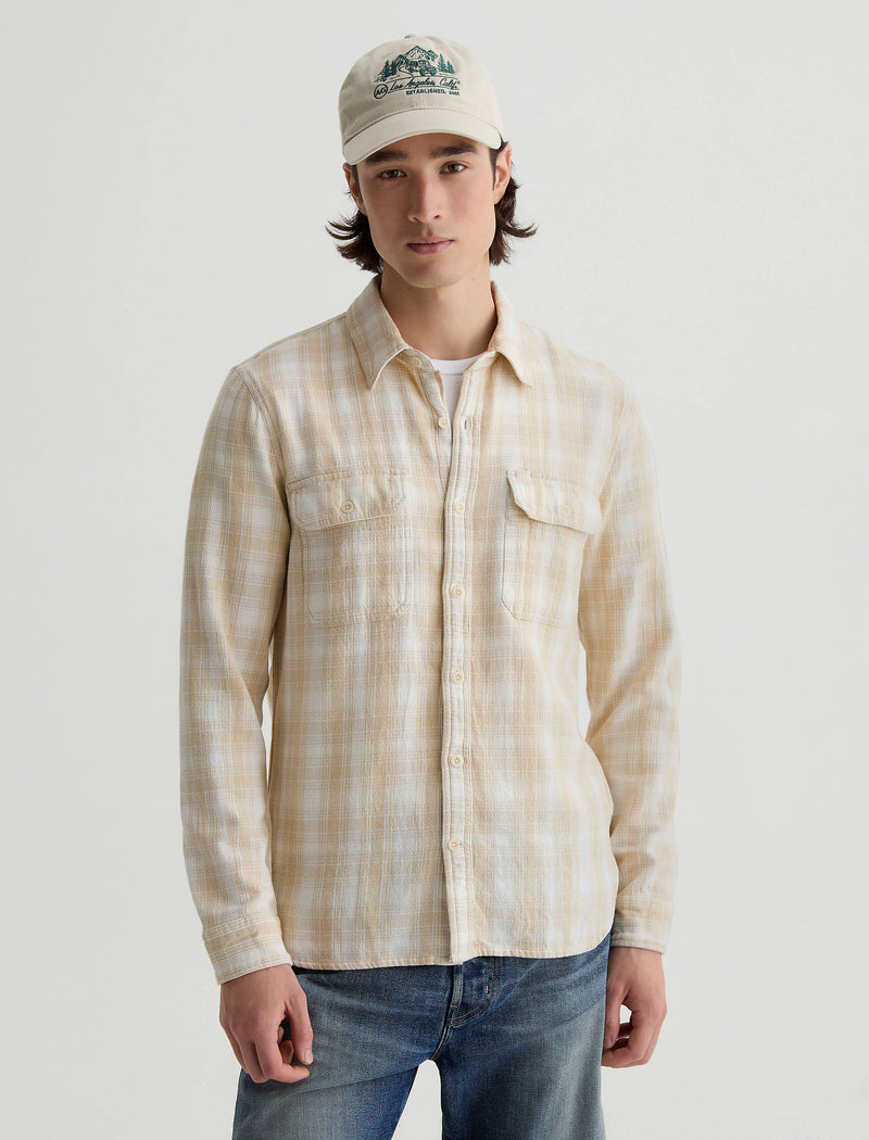 Men Curtis Work Shirt Natural Multi at AG Jeans Official Store