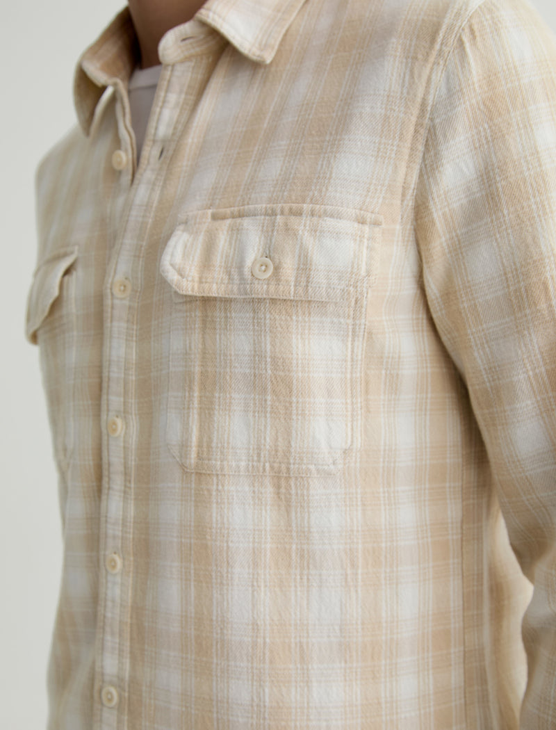 Men Curtis Work Shirt Natural Multi at AG Jeans Official Store