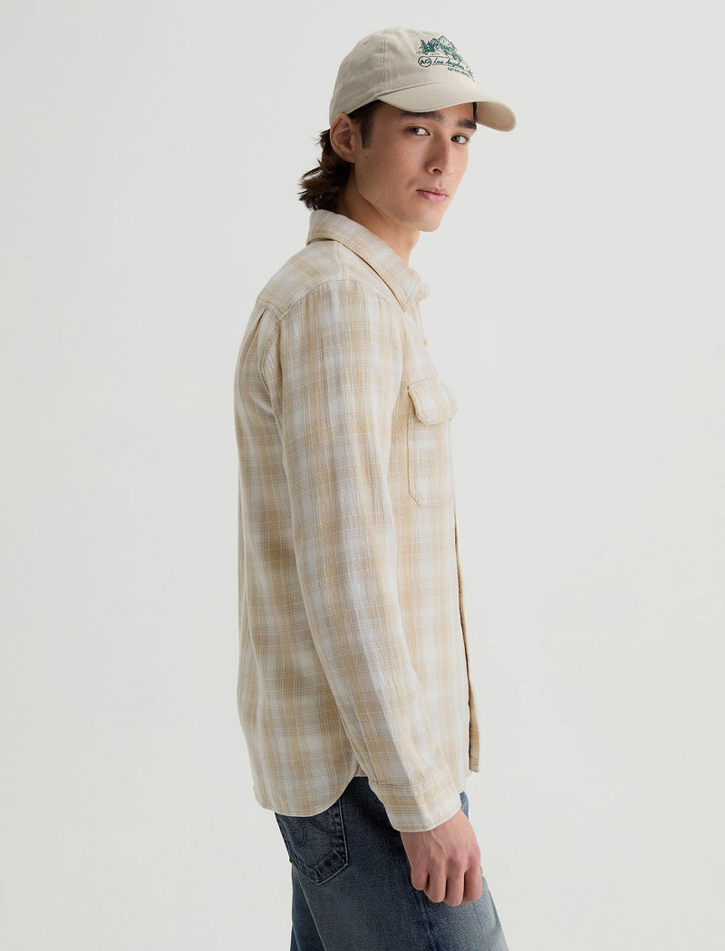Men Curtis Work Shirt Natural Multi at AG Jeans Official Store
