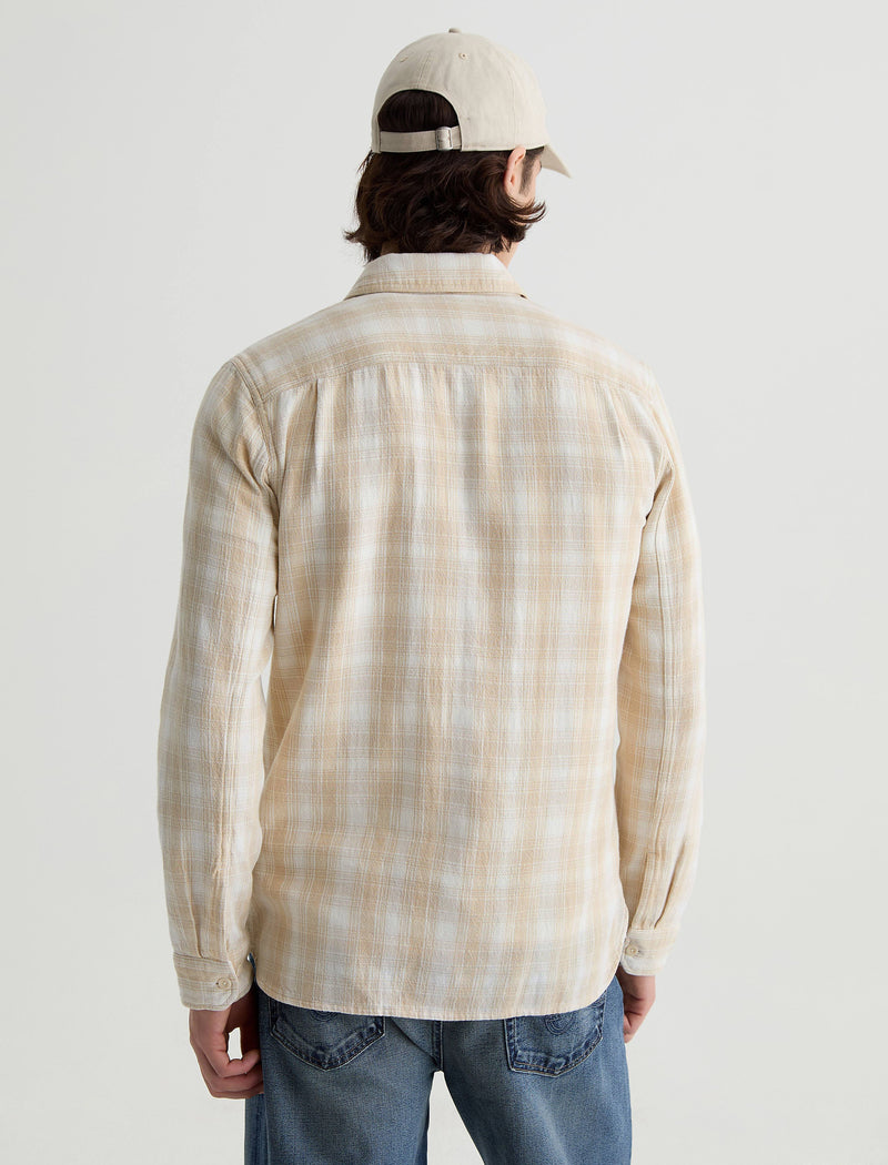 Men Curtis Work Shirt Natural Multi at AG Jeans Official Store