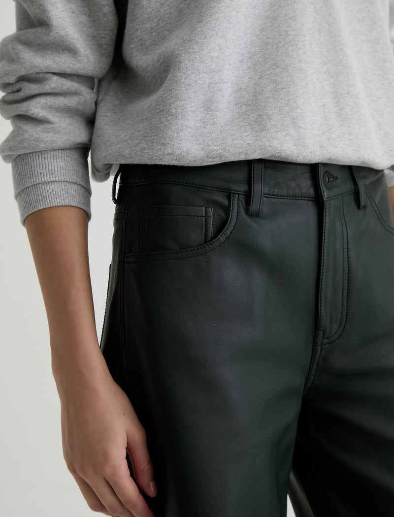 Women Saige Wide Leg Crop Dark Green at AG Jeans Official Store