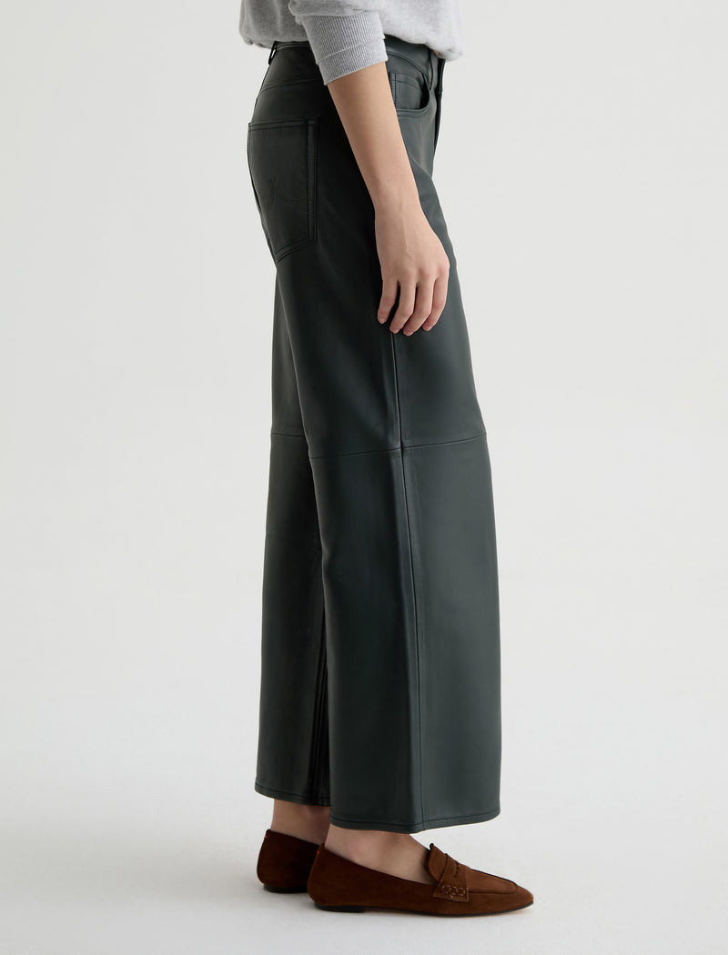 Women Saige Wide Leg Crop Dark Green at AG Jeans Official Store