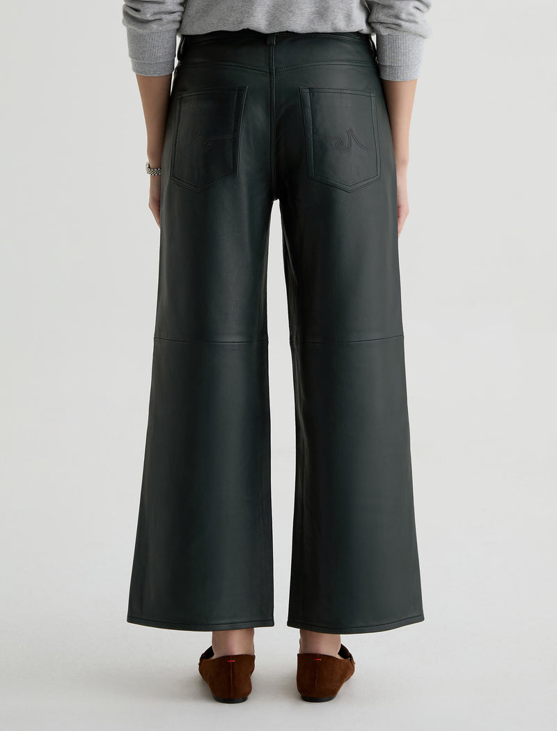 Women Saige Wide Leg Crop Dark Green at AG Jeans Official Store