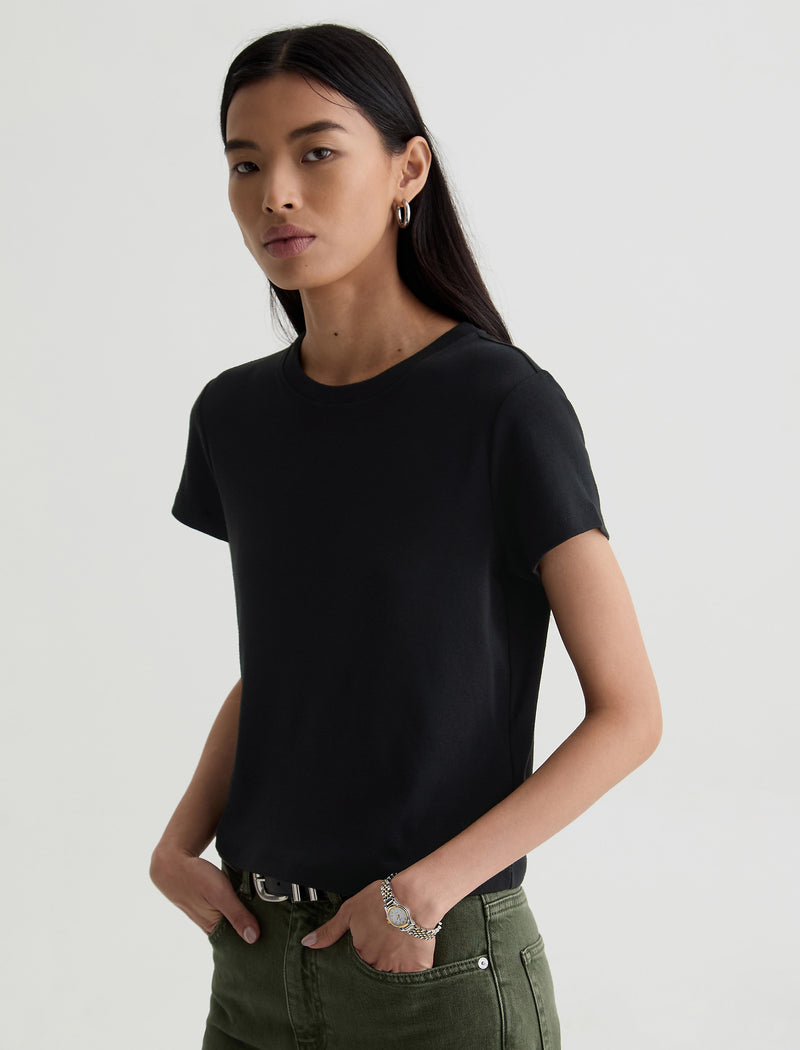 Women Sadie Crew Super Black at AG Jeans Official Store