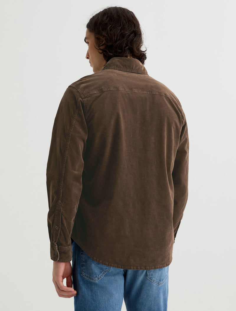 Men Curtis Corduroy Work Shirt Sulfur Raw Umber at AG Jeans Official Store
