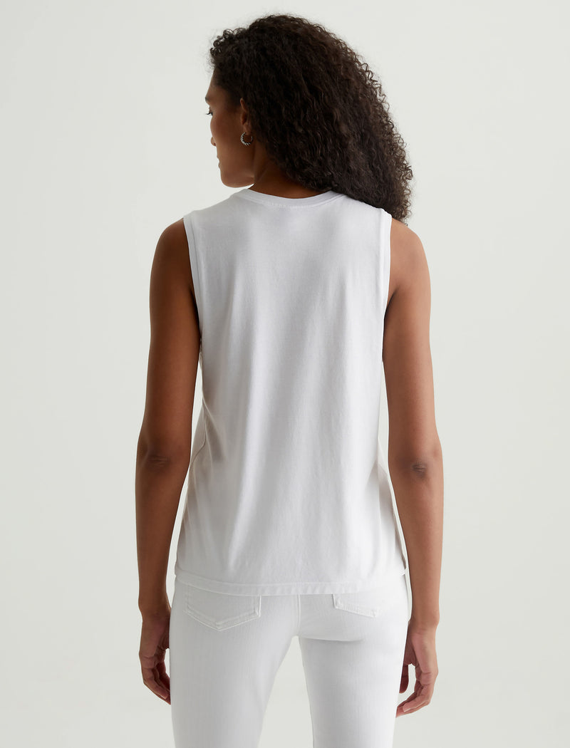Womens Jagger Muscle Tank True White at AG Jeans Official Store