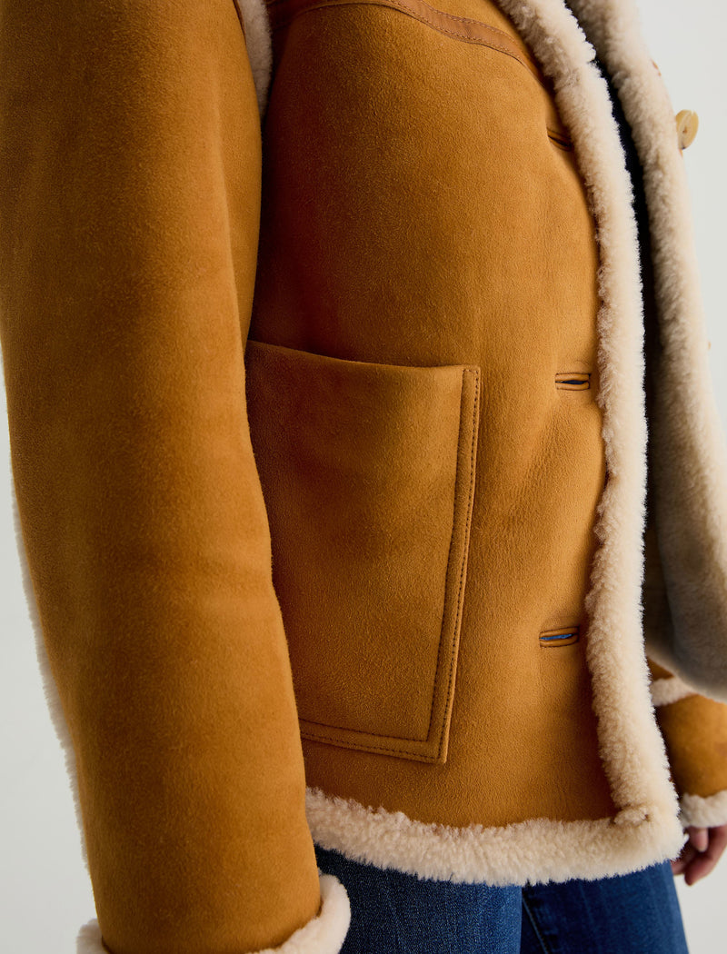 Women Marlo Shearling Jacket Cinnamon/Powder at AG Jeans Official Store