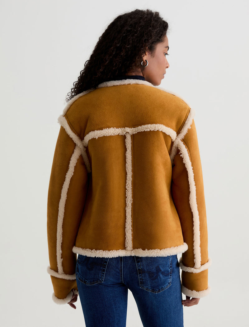 Women Marlo Shearling Jacket Cinnamon/Powder at AG Jeans Official Store