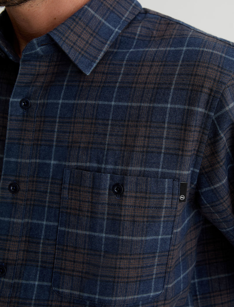Men Wayne Work Shirt Navy Multi at AG Jeans Official Store
