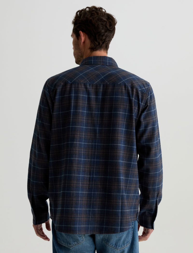 Men Wayne Work Shirt Navy Multi at AG Jeans Official Store